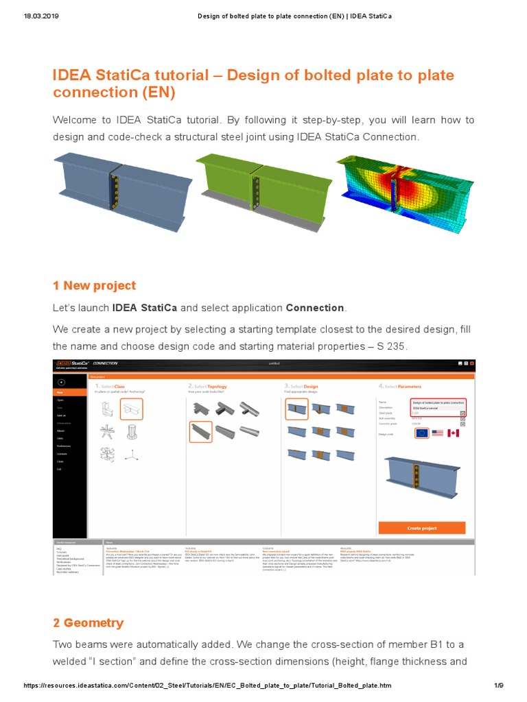 Design of Bolted Plate To Plate Connection (En) | PDF | Structural ...