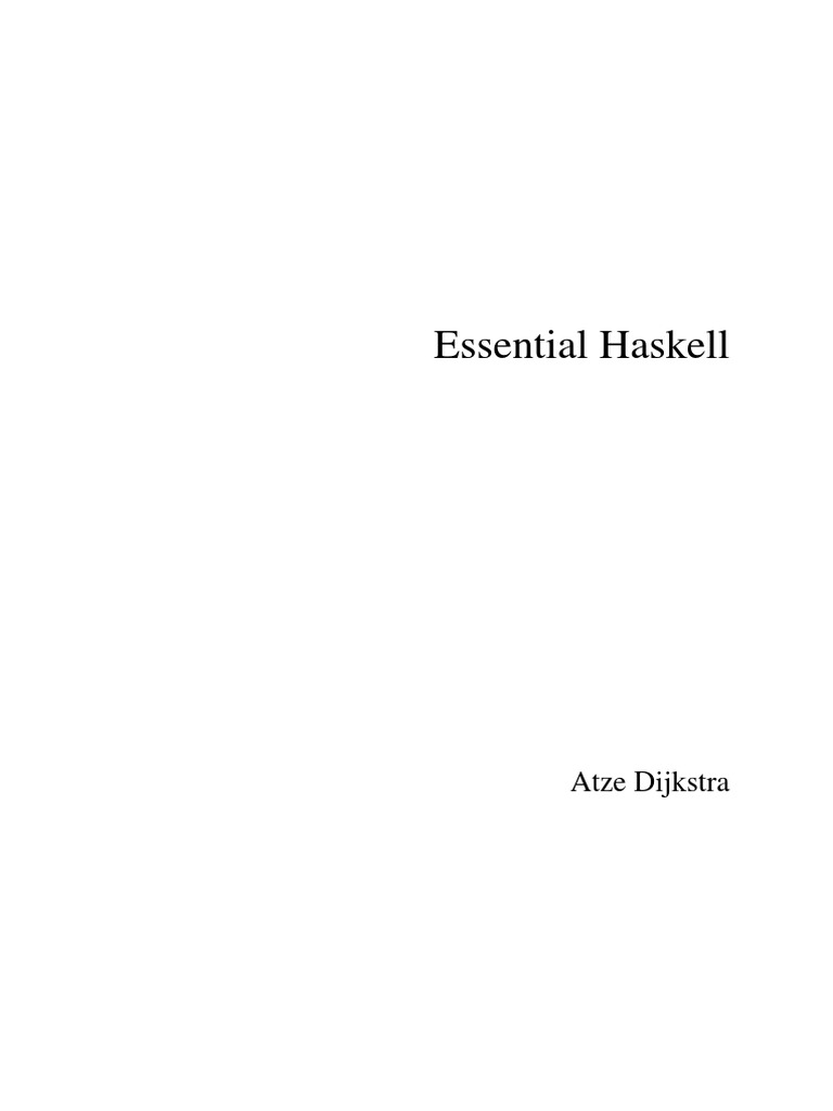 Dijkstra A.-Essential Haskell PDF | PDF | Data Type | Compiler