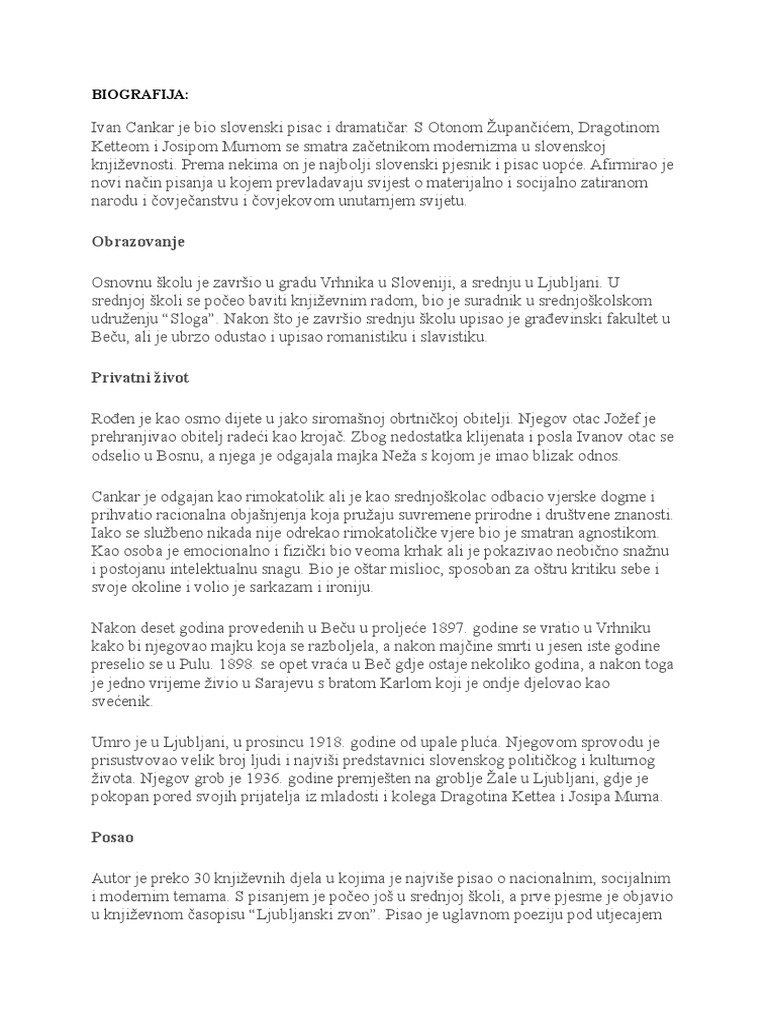 Ivan Cankar | PDF