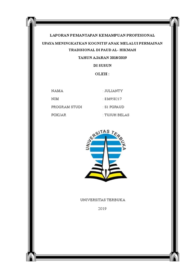 01 - Contoh Laporan PKP Ut Pgapud | PDF
