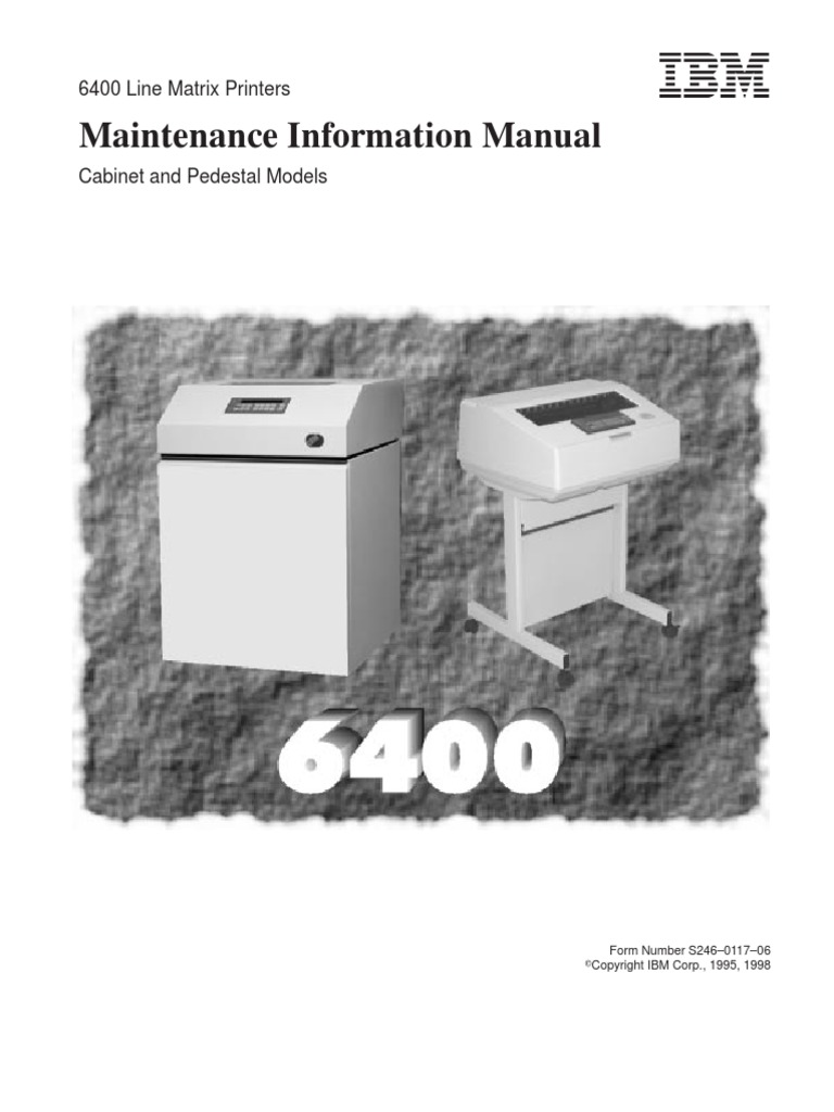 6400 Line Matrix Printers: Form Number S246-0117-06 | PDF | Printer ...