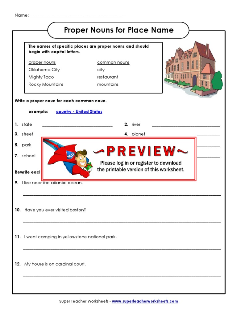 Proper Nouns For Place Name: Country - United States | PDF | Noun ...