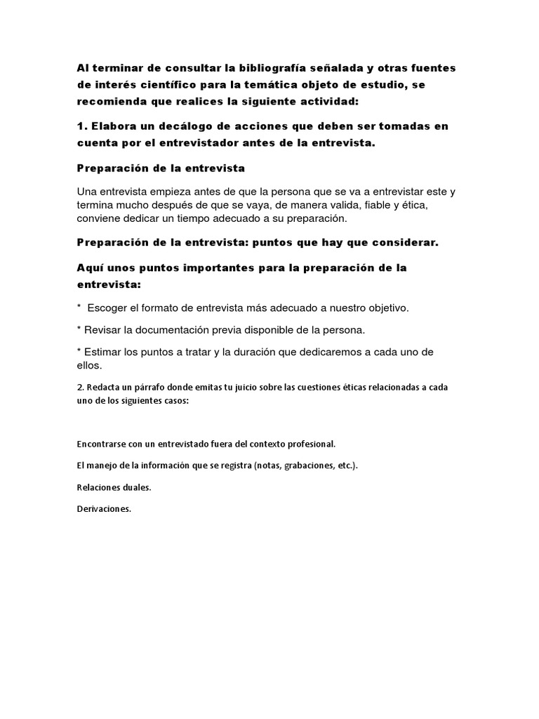 Tarea 2 Tecnica de Entrevista | PDF