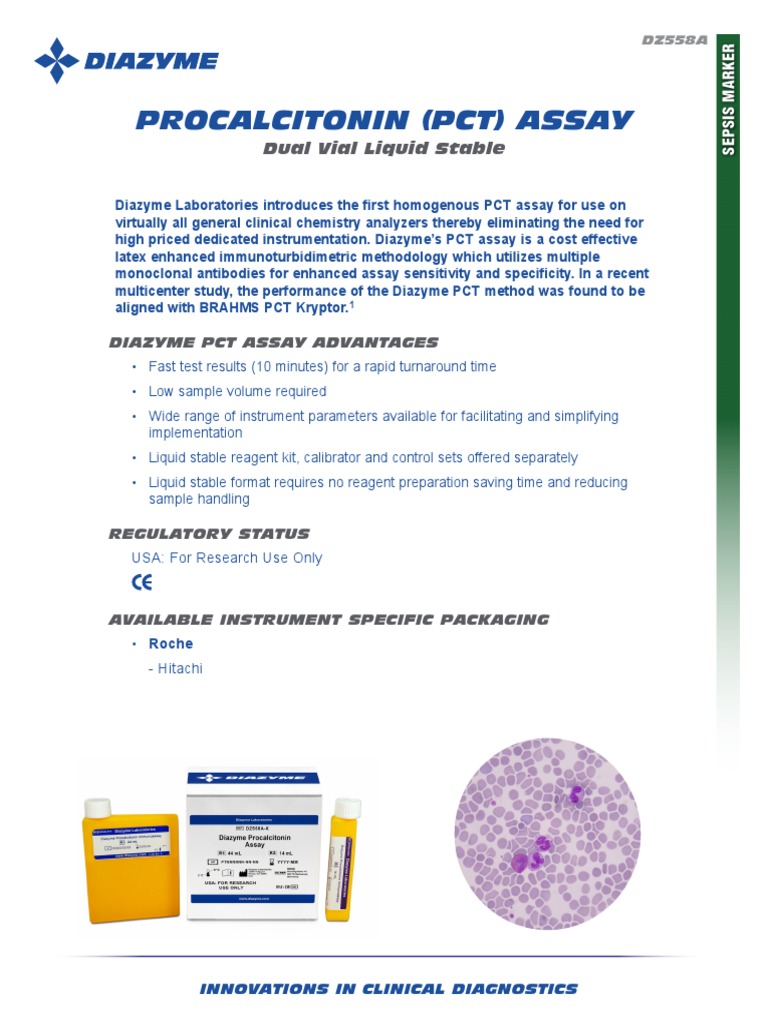 Procalcitonin (PCT) Assay: Dual Vial Liquid Stable | PDF | Assay | Sepsis