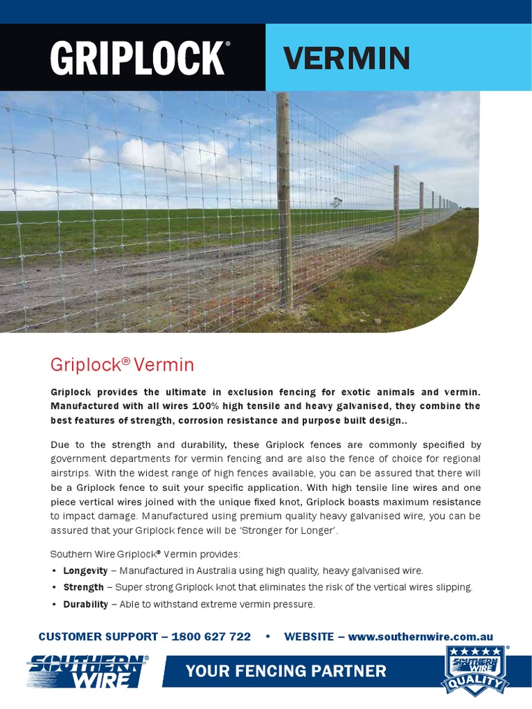 Southern Wire Griplock Vermin Brochure | PDF | Building Materials ...