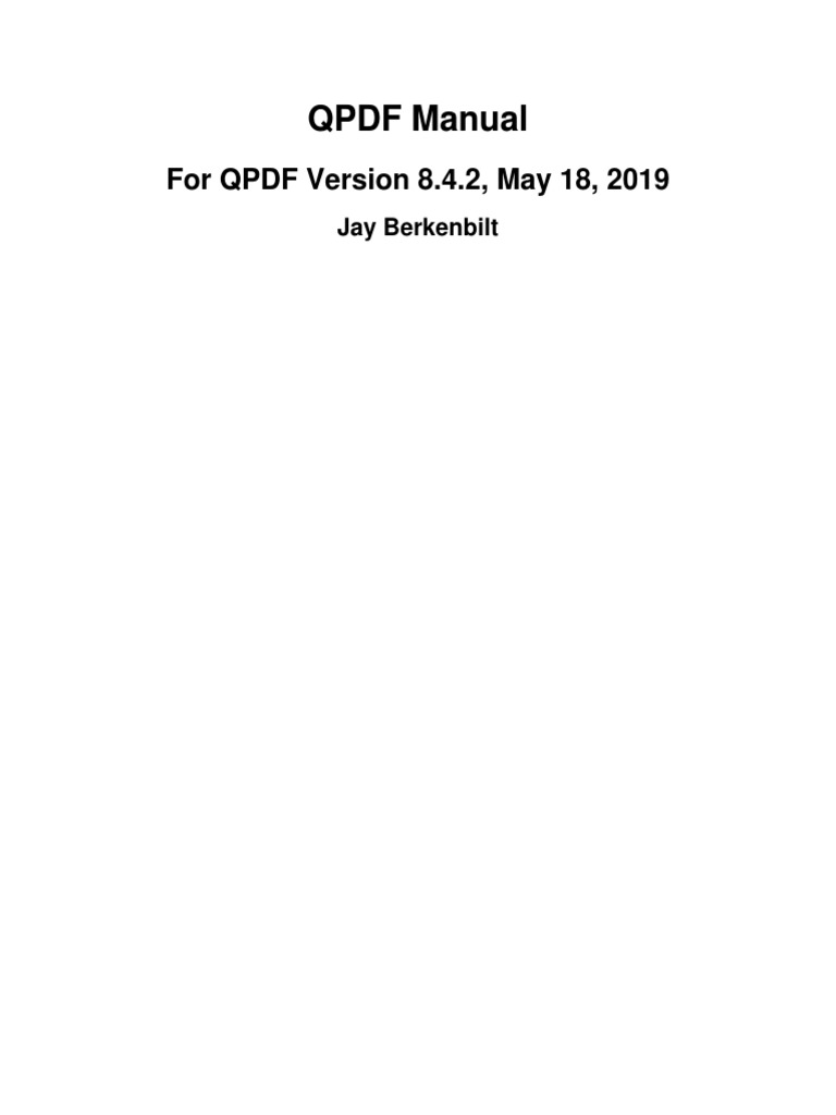 QPDF Manual | PDF | Command Line Interface | Parameter (Computer ...