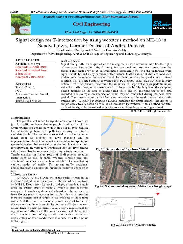 Signal Design | PDF | Traffic | Intersection (Road)
