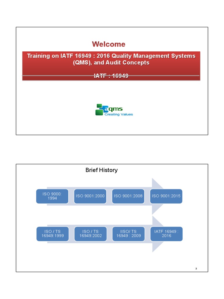 Course Presentation IATF 16949-2016 | Quality Management System | Iso 9000
