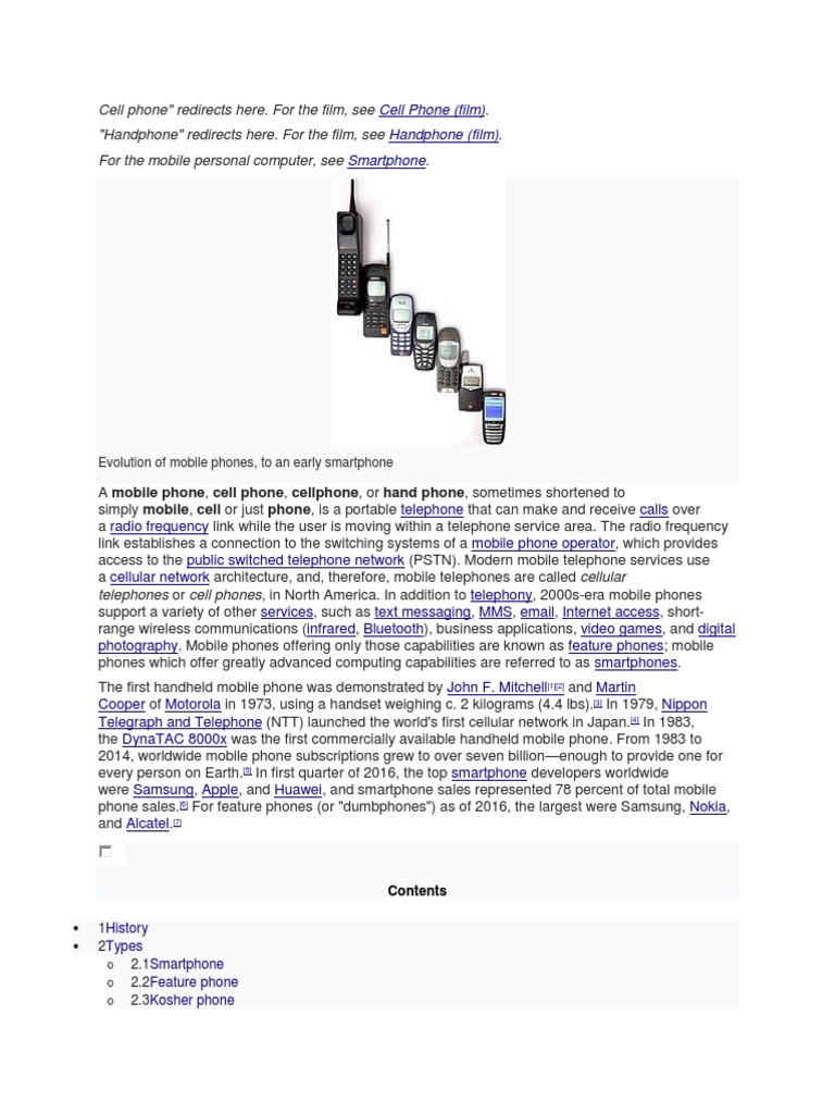 Cell Phone | PDF | Mobile Phones | Smartphone