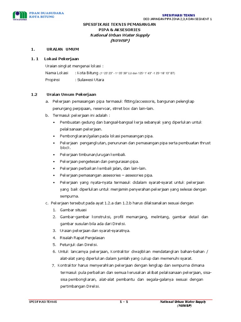 Spesifikasi Teknis Proyek | PDF