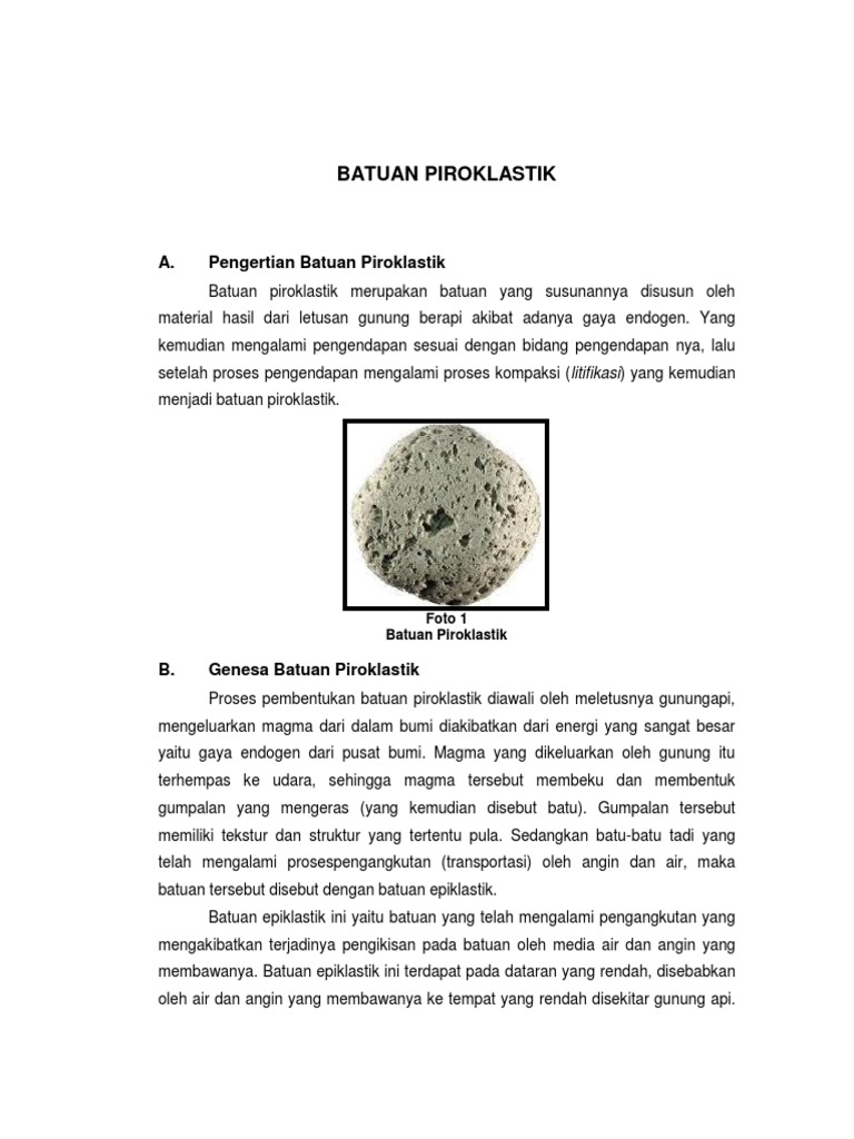 Batuan Piroklastik | PDF