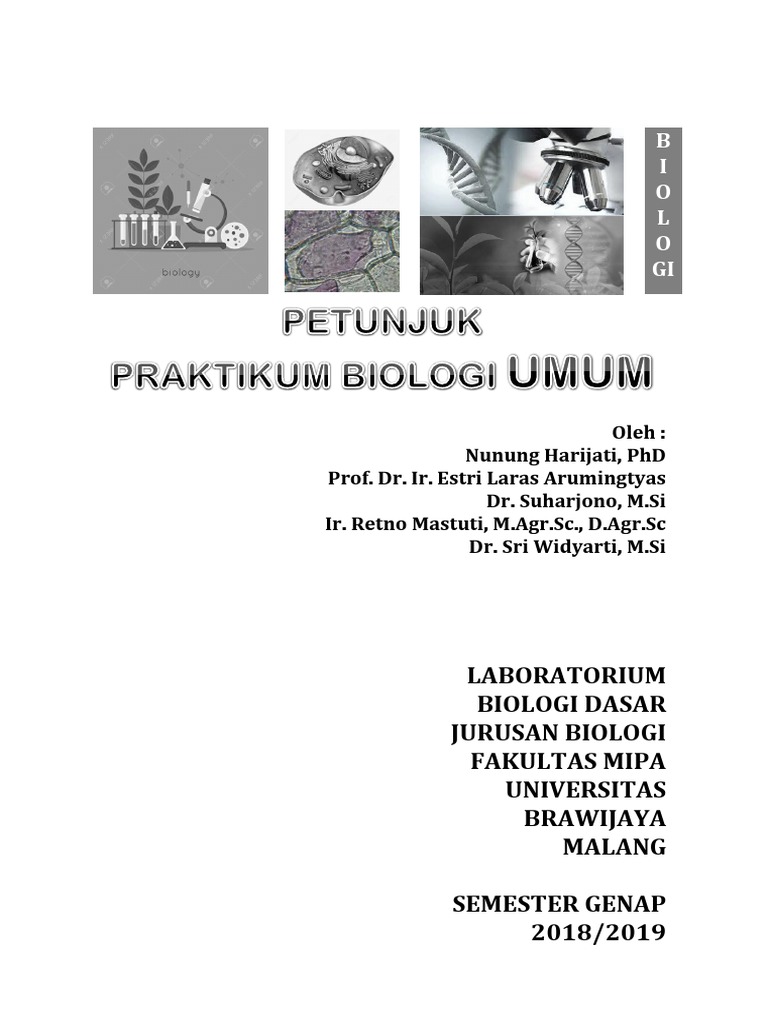 Petunjuk Cover Praktikum Bioum BIOLOGI Ganjil 2018 1 PDF | PDF