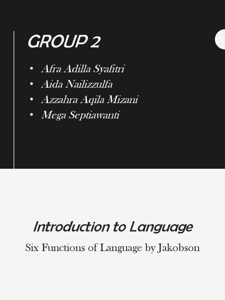 Six Functions of Language | PDF