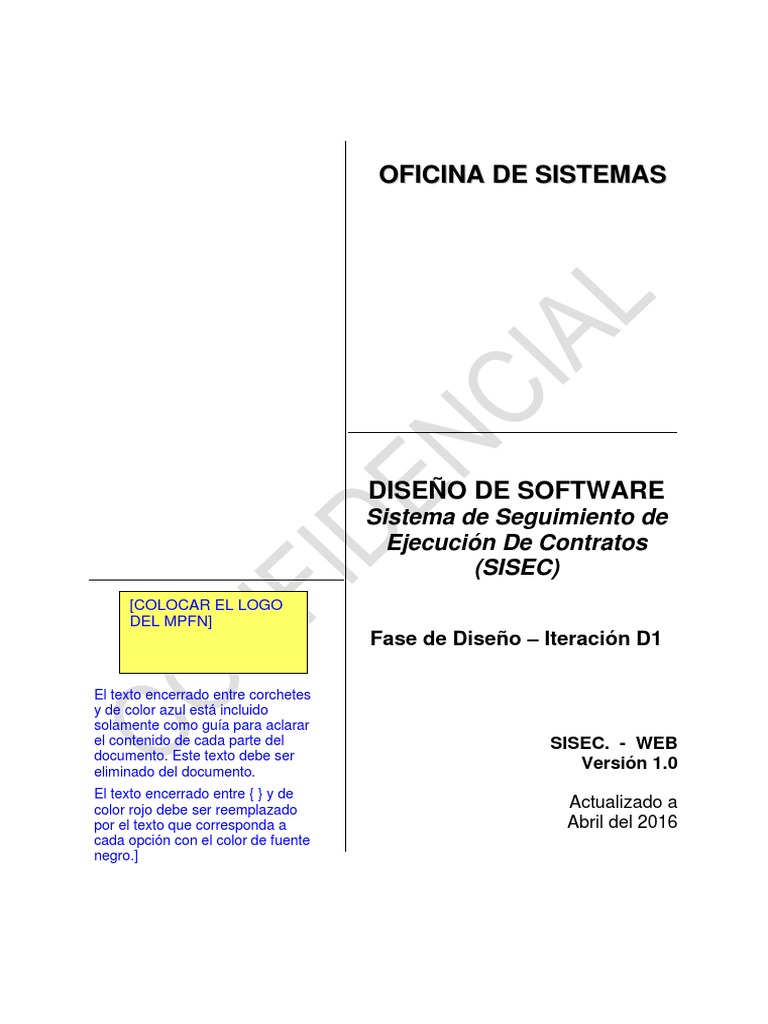 SISEC - Documento Diseño Del Sistema v.1 | PDF | Ingeniería de software ...