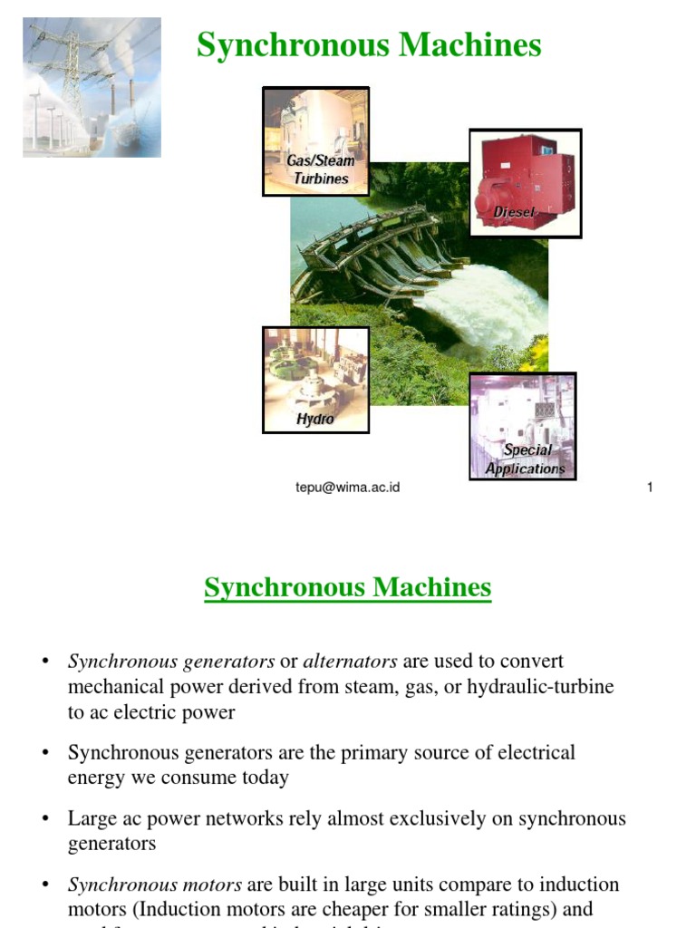 Synchronous Generator Overview and Analysis | PDF | Electric Motor | Force