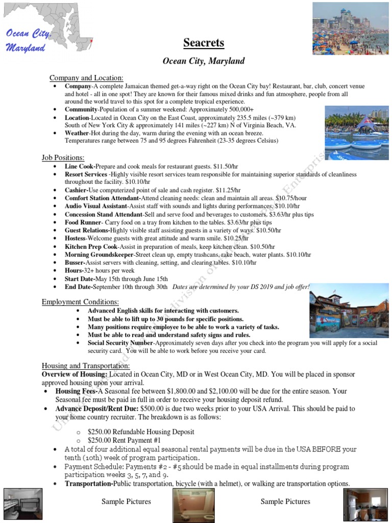 Seacrets Info Summer | PDF | Restaurants | Fee