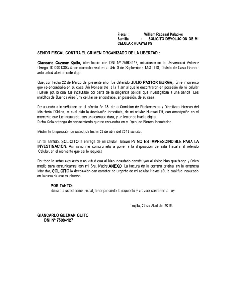 Carta Poder Simple - Modelo | PDF