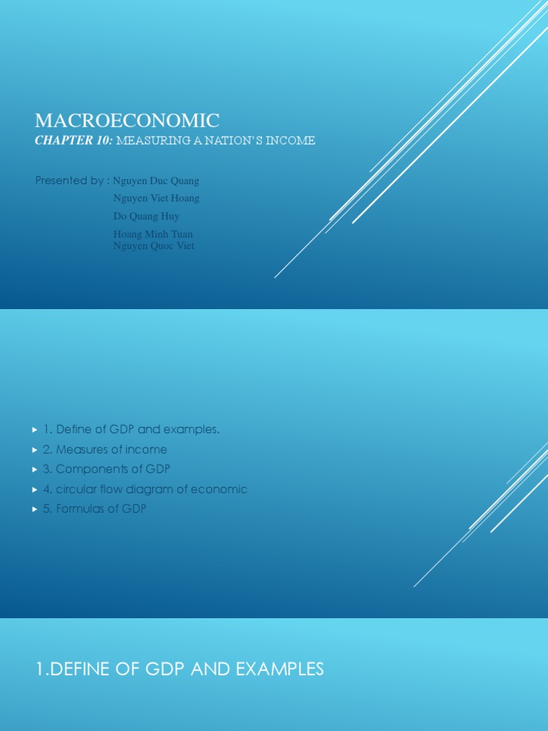 Macroeconomic: Chapter 10: Measuring A Nation'S Income | PDF