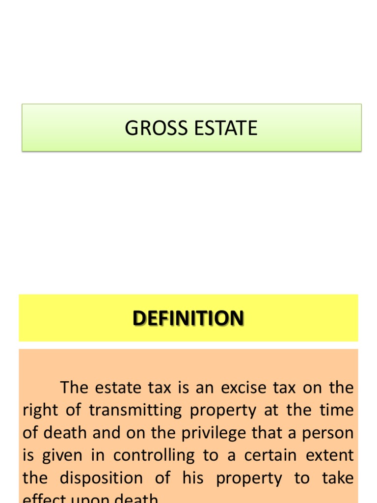 Gross Estate | PDF | Estate Tax In The United States | Tax Deduction