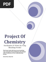 Chemistry Project Class 12 | PDF | Water Purification | Bleach