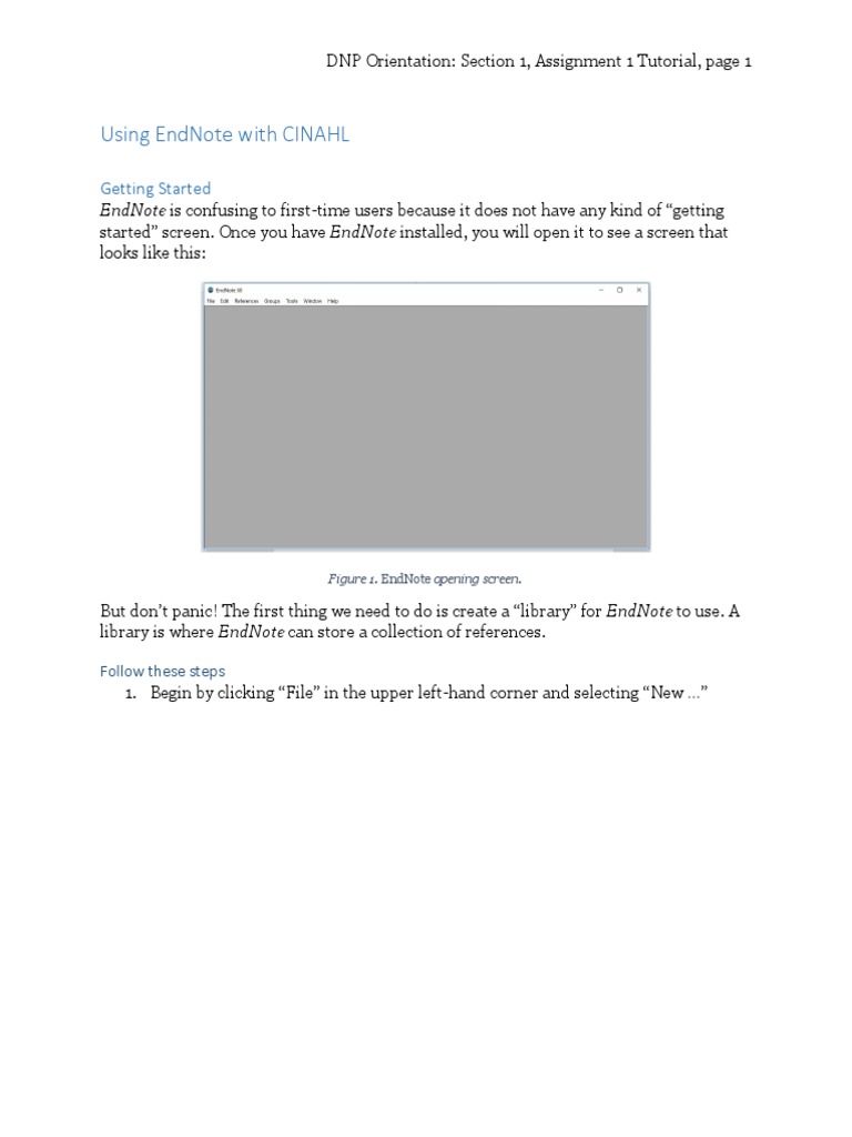 Using EndNote With CINAHL | PDF | Screenshot | Microsoft Word