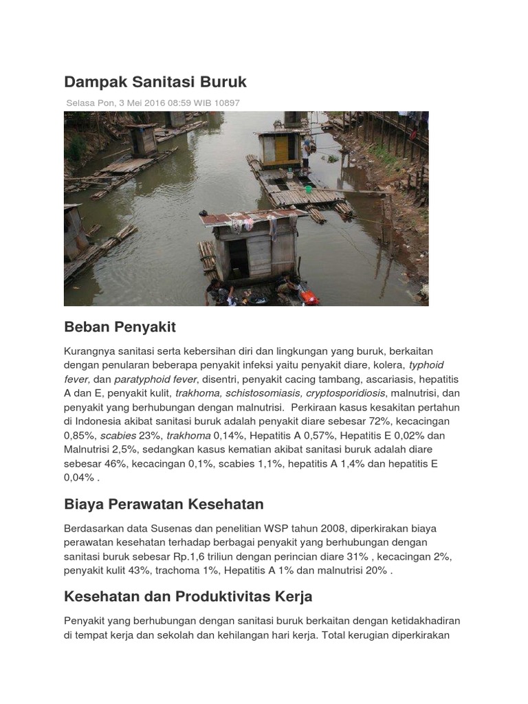 Dampak Sanitasi Buruk | PDF