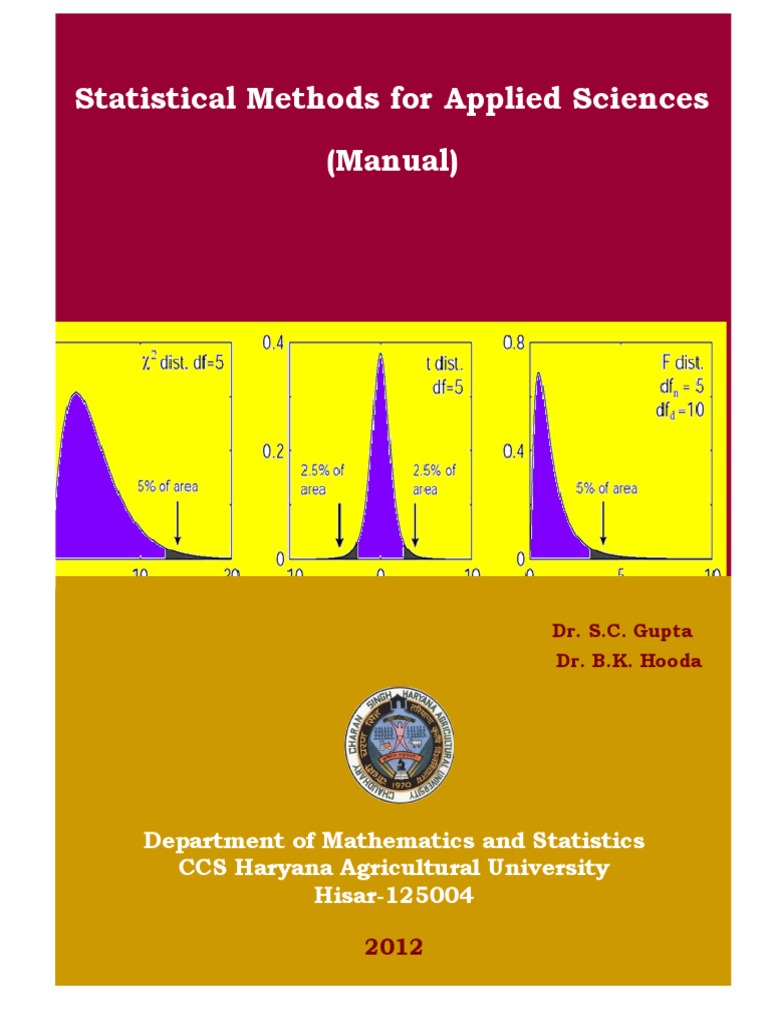 Statistical Methods for Applied Sciences | PDF