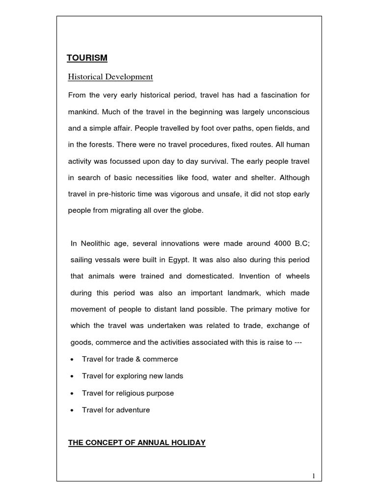 Tourism Evolution & Trends | PDF | Tourism
