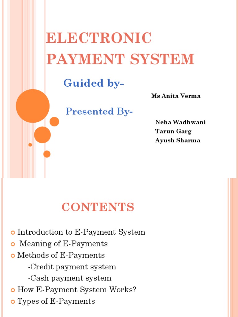 Overview of Electronic Payment Systems | PDF | Financial Technology ...