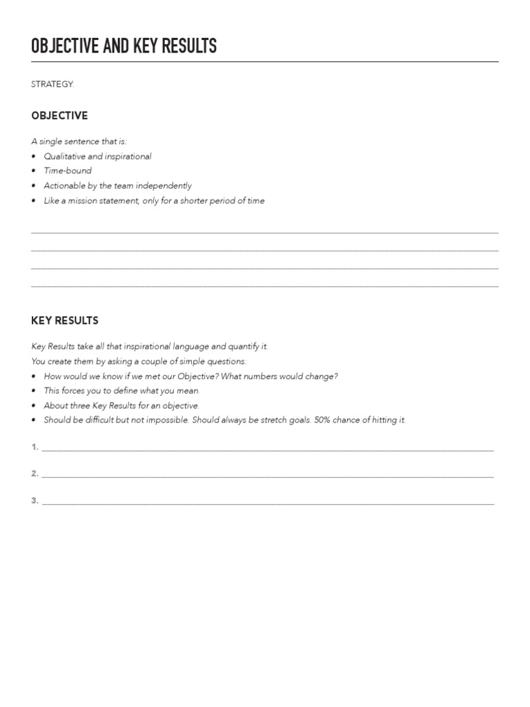 Worksheet - Intro To Okrs | PDF | Cognitive Science