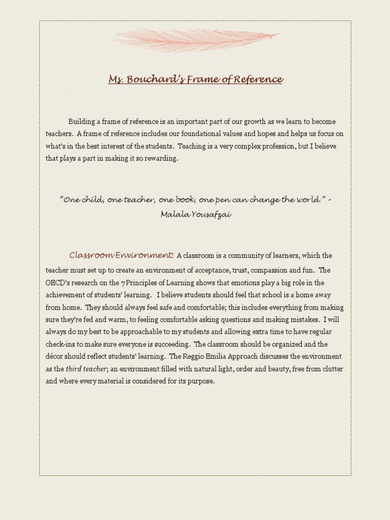 Ms. Bouchard's Teaching Philosophy | PDF | Educational Assessment ...