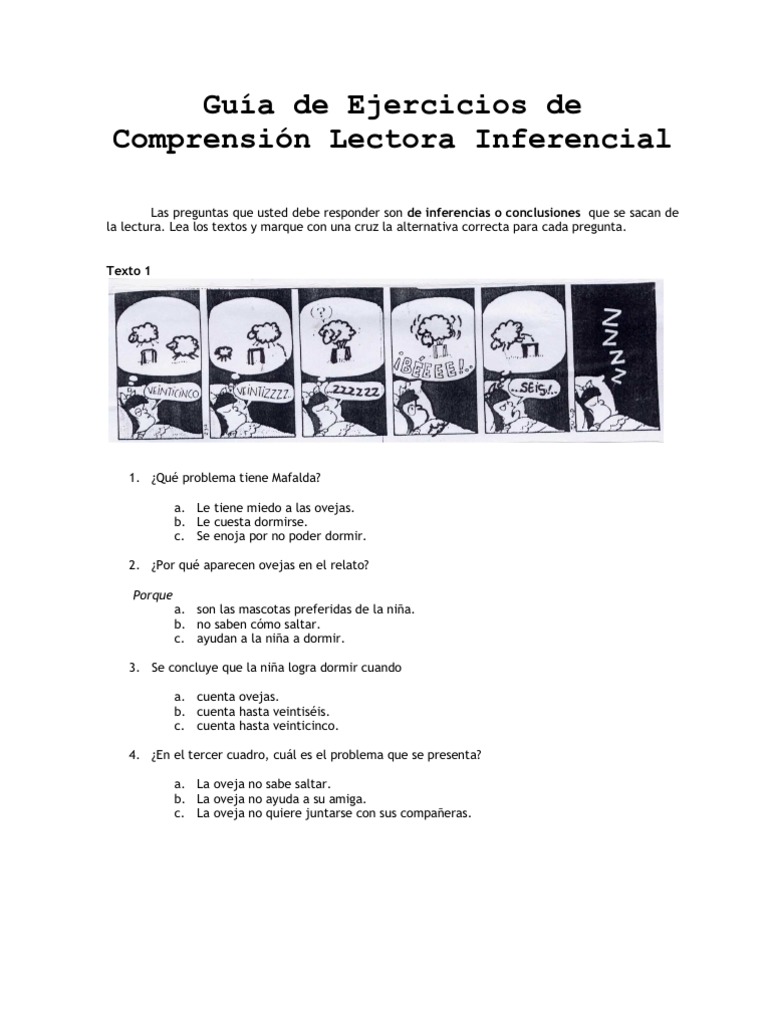 Guia de Comprension Lectora | PDF