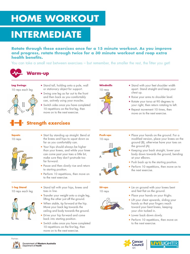 Home WorkOut Intermediate | PDF | Recreation | Human Anatomy