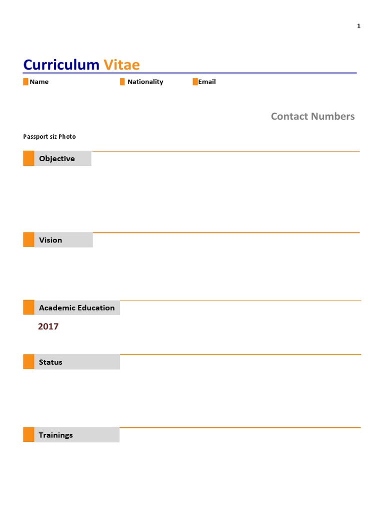 Genral CV Template | PDF