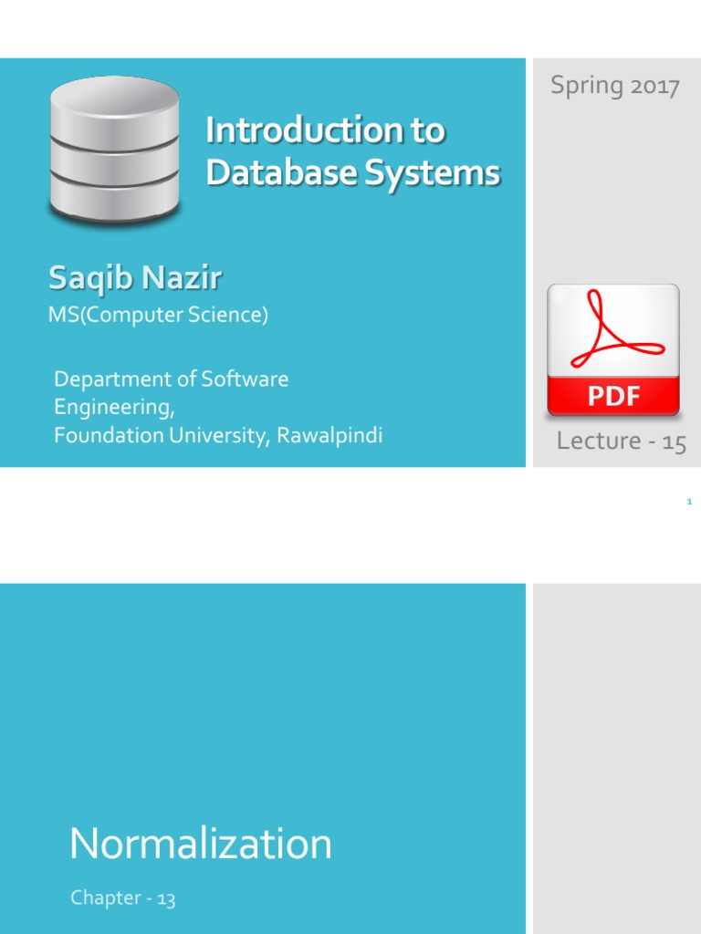 Database Normalization Explained | PDF | Databases | Computer Data