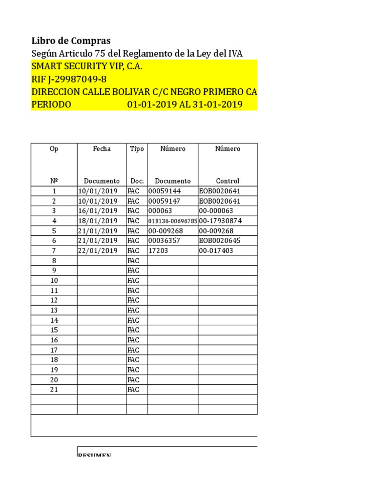 Libro de Compras 2019 | PDF | Impuestos | Economias