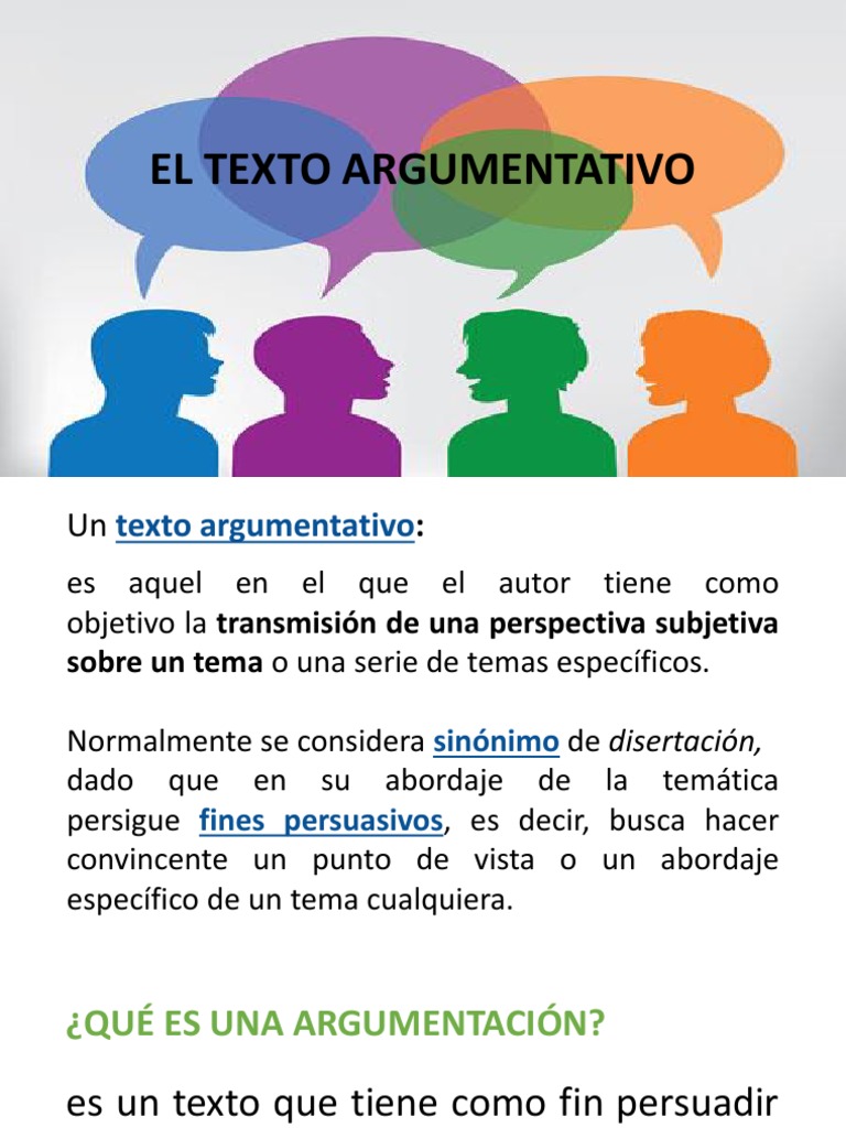 El Texto Argumntativo Pdf Teoría De La Argumentación Argumento