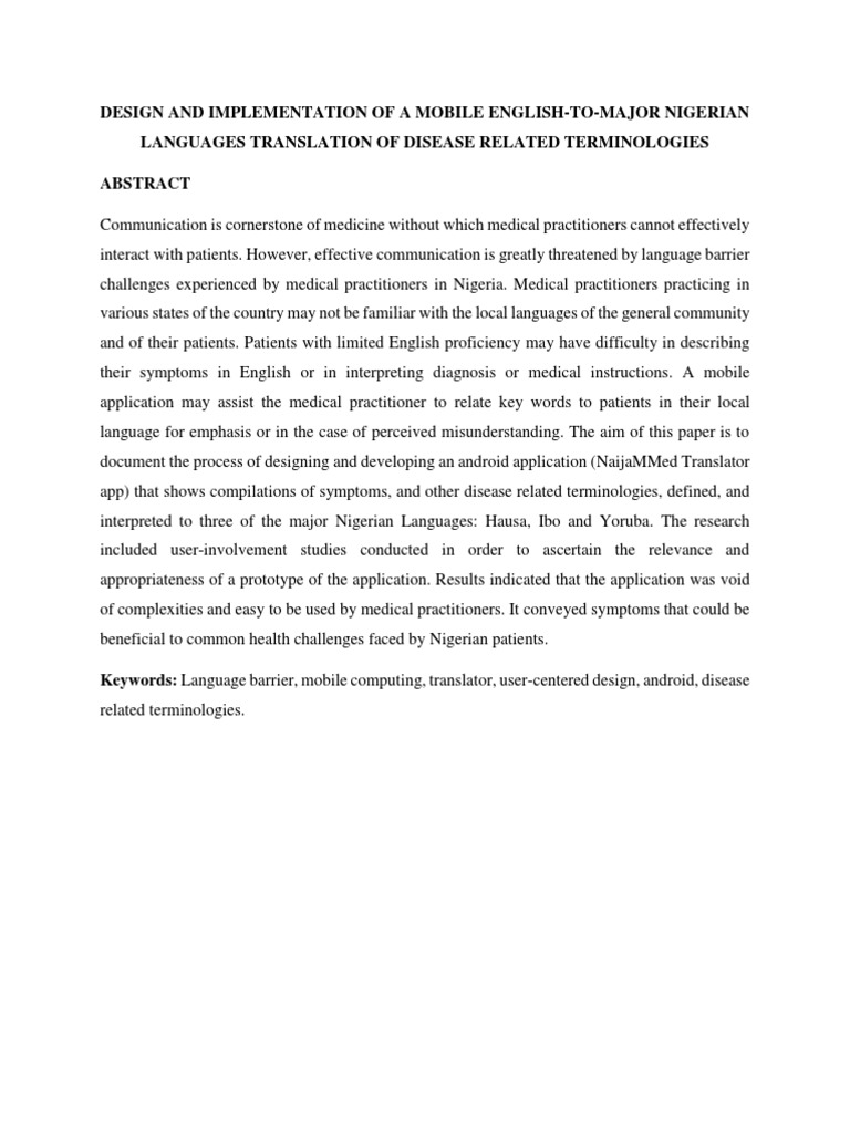 Full Research Paper | PDF | Mobile App | Health Care