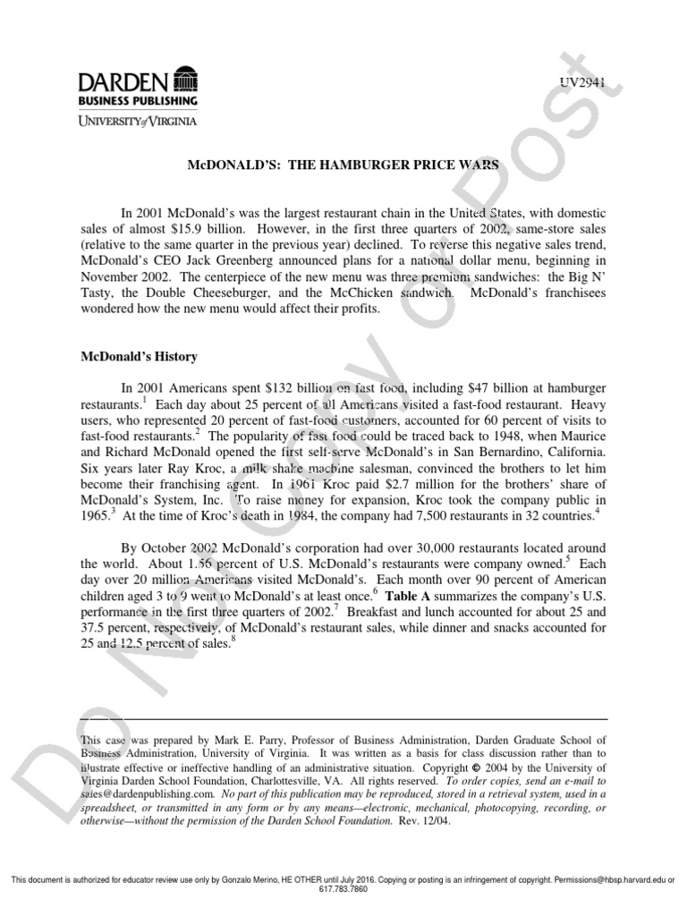 McDonalds PDF | PDF | Mc Donald's | Fast Food Restaurants
