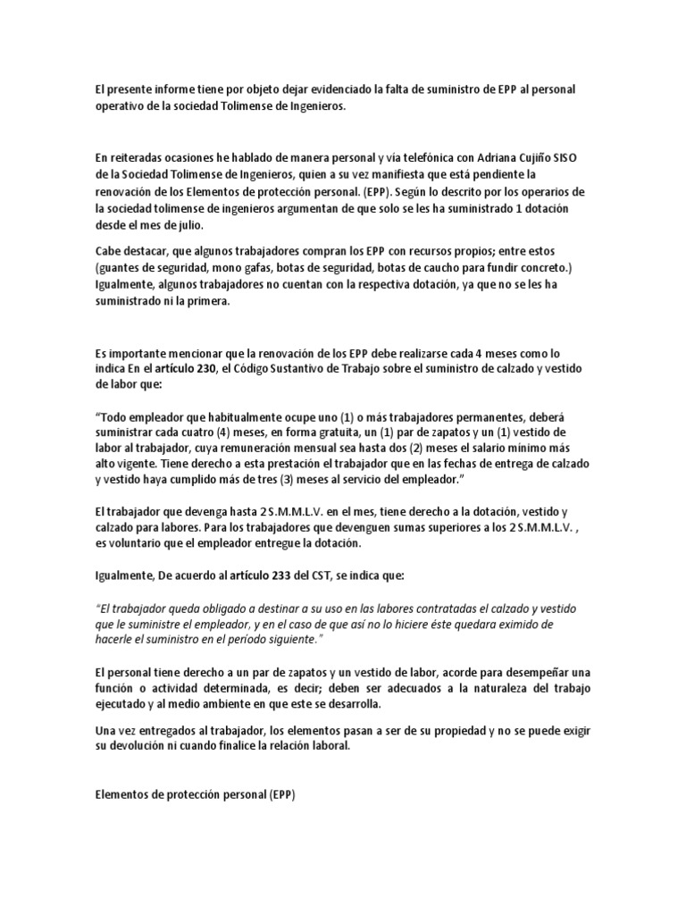 Informe EPP | PDF | Salario | Salario mínimo