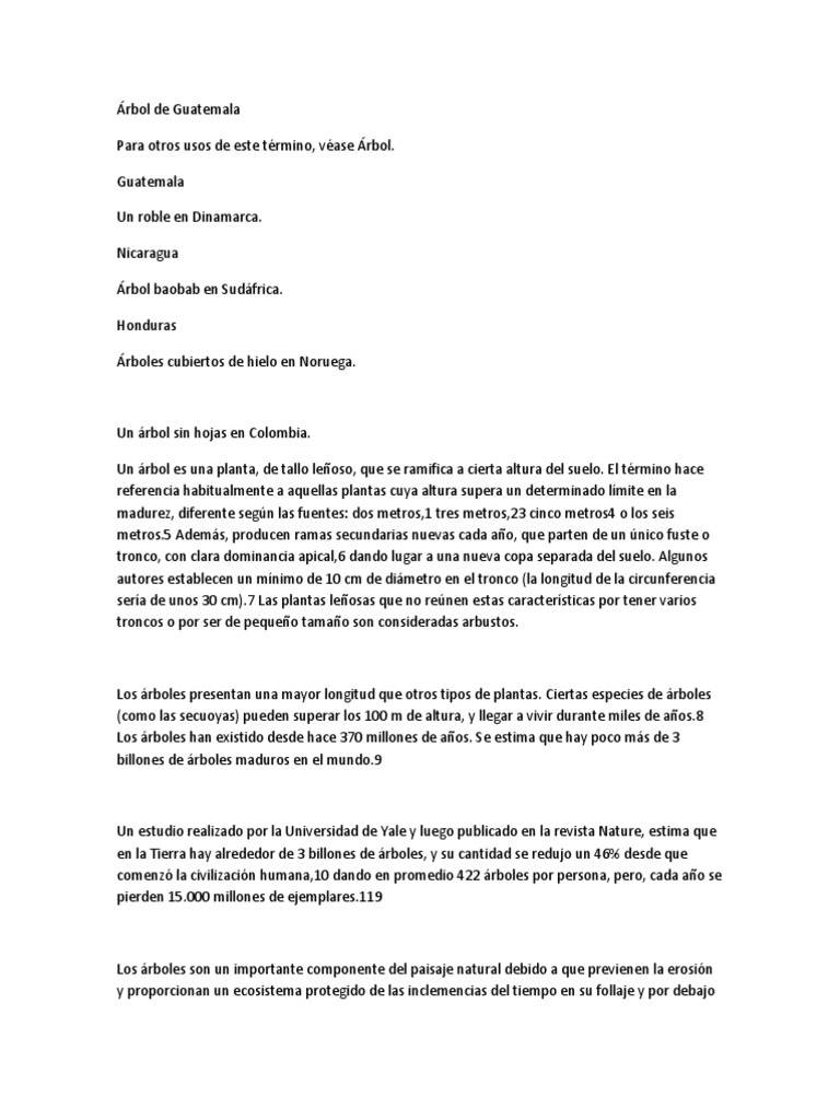 Árbol de Guatemala | PDF | Arboles | Hoja