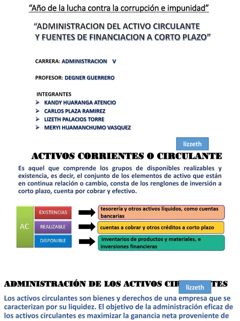Administracion Del Activo Circulante | PDF | Bancos | Liquidez de mercado