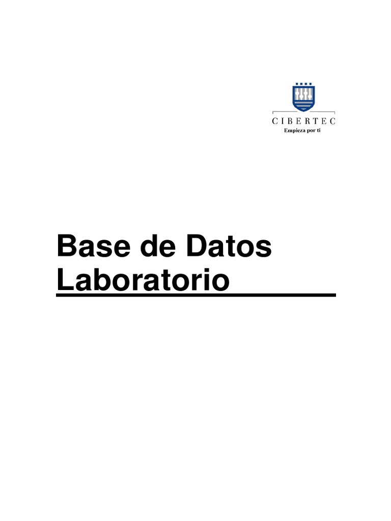 Base de Datos Laboratorio | PDF | SQL | Servidor SQL de Microsoft