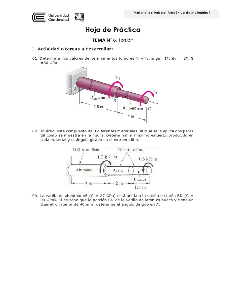 Tema Torsión | PDF | Rigidez | Mecánica