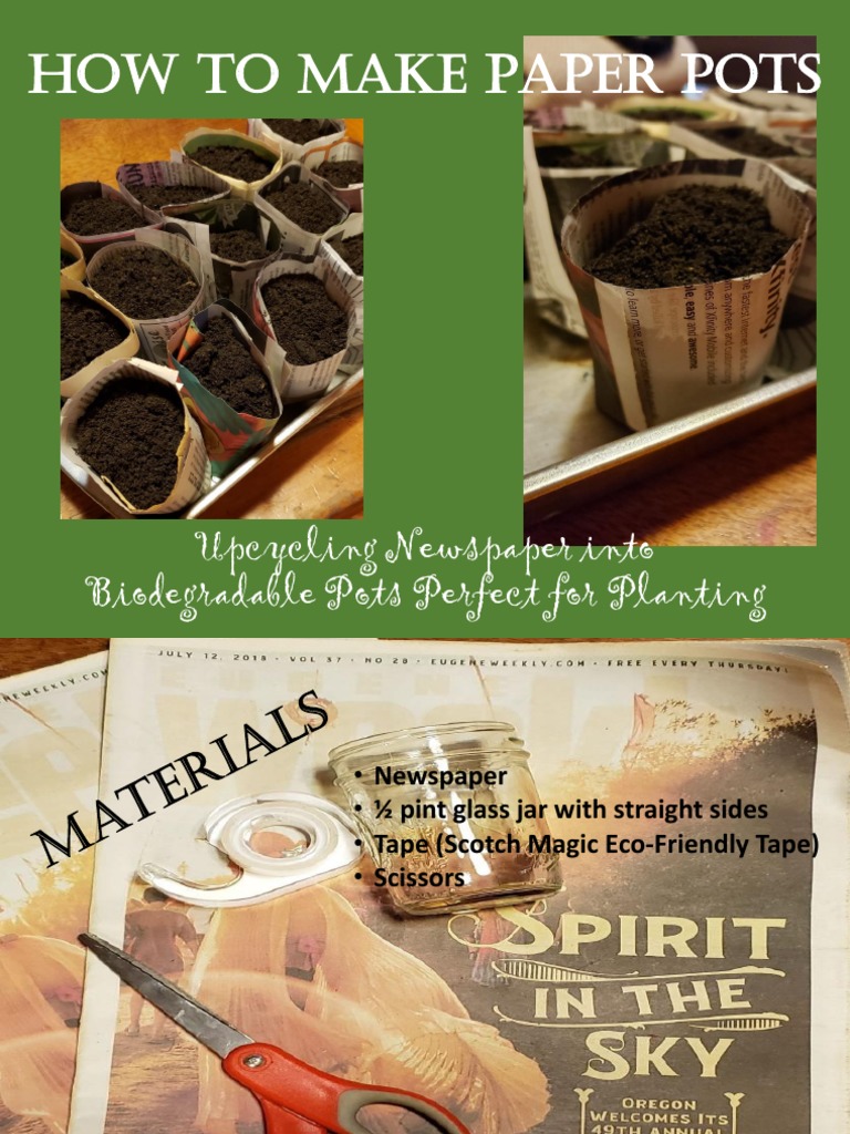 How To Make Paper Pots | PDF