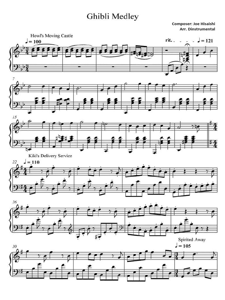 Ghibli Medley PDF | PDF