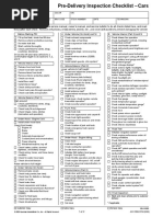 PDI Checklist | PDF | Vehicles | Manual Transmission