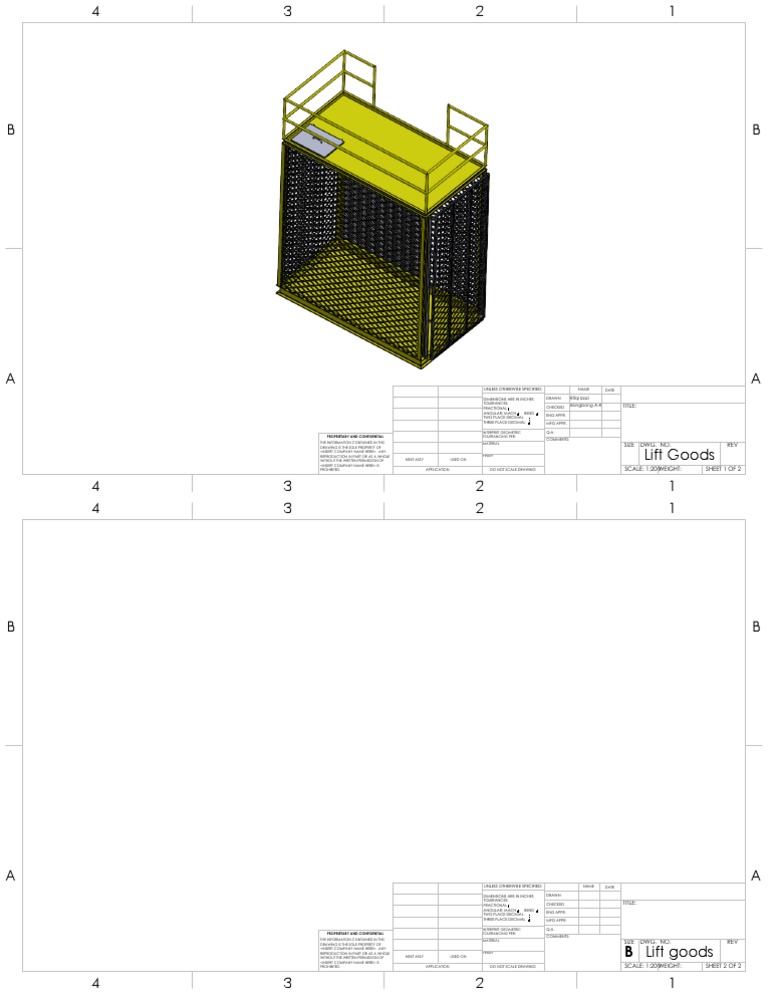 Assembly Drawing for a Lifting Device | PDF | Engineering Tolerance ...