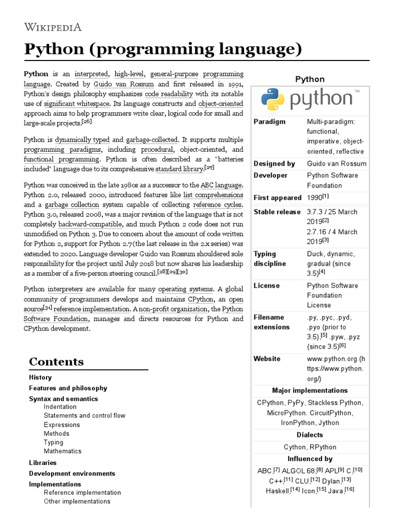 Python Programming Language Pdf Programming Paradigms Python Programming Language 6712