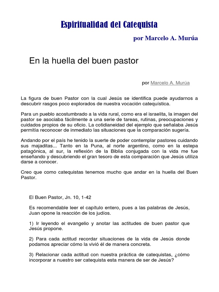 Espiritualidad Del Catequista - Marcelo A. Murúa | PDF | Oración ...